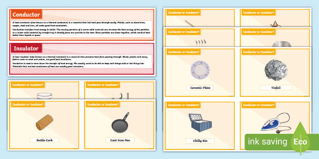 Thermal Conductors And Insulators Card Sort By The Stem Nerd Tpt