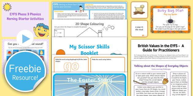 Free England EYFS Taster Resource Pack - free teaching pack