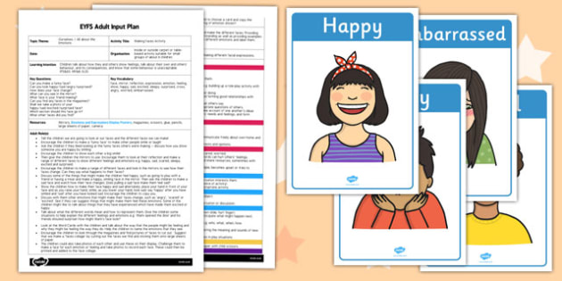 Making Faces Activity EYFS Adult Input Plan and Resource Pack