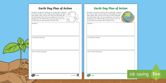 Earth Day Plan of Action Activity
