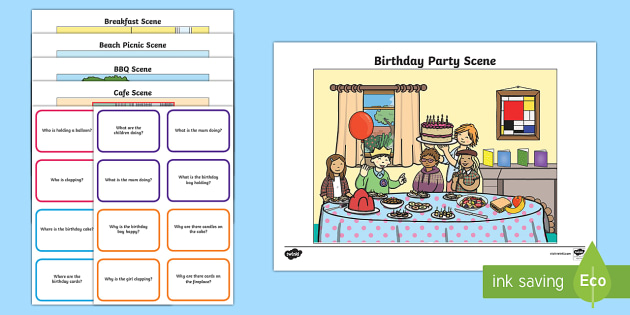 Picture Scenes and Wh- Questions - ESL Question Forms