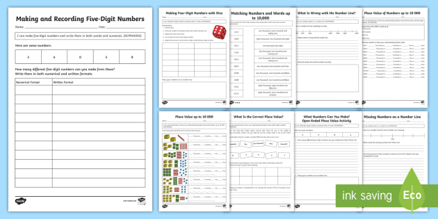 Year 3 Place Value of Numbers up to 10 000 Resource Pack