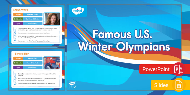 Famous Winter Olympians PowerPoint & Google Slides | Twinkl