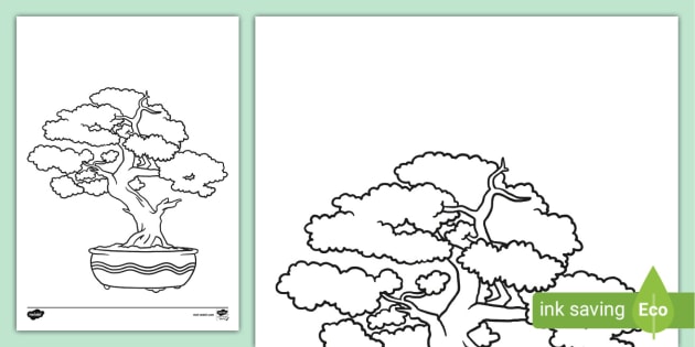 FREE! - Bonsai Tree Colouring Sheet | Worksheets | Twinkl