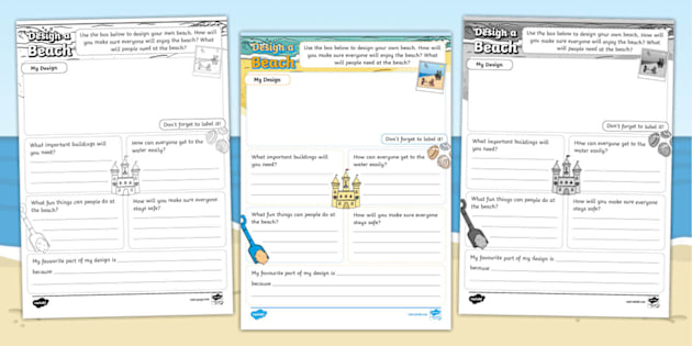 Beach Worksheet