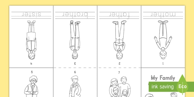 My Family Words Writing Booklet - family, writing, booklet, handwriting