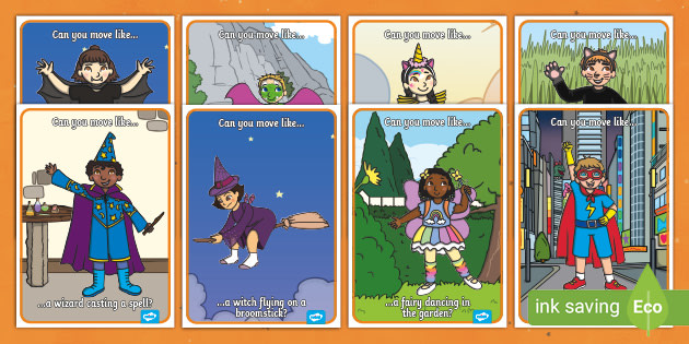 Halloween Costume Movement Posters (teacher made)