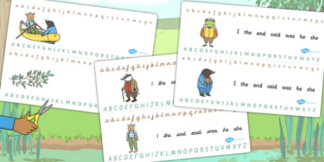 The Wind in the Willows Alphabet Strips - The Wind in the Willows