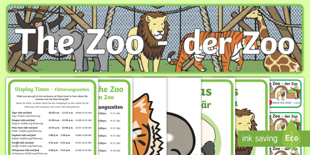 Zoo Role-Play Pack English/German - EAL, German, Zoo Role Play Pack