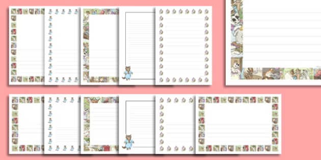 Beatrix Potter - The Tale of Tom Kitten Page Borders