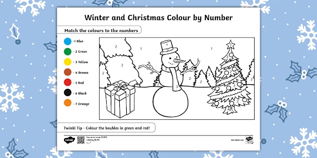 Christmas Colour By Number Eyfs