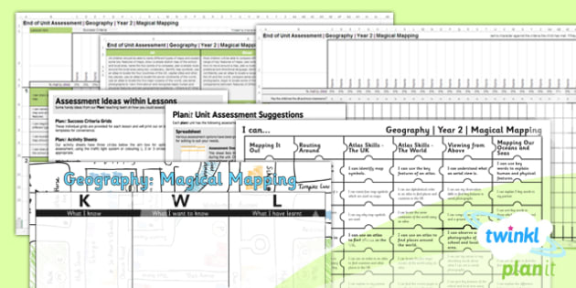 Geography: Magical Mapping Year 2 Unit Assessment Pack