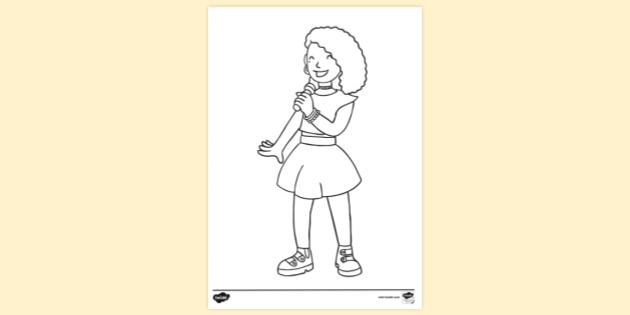 FREE! - Singer Colouring Sheet Colouring | Colouring Sheets