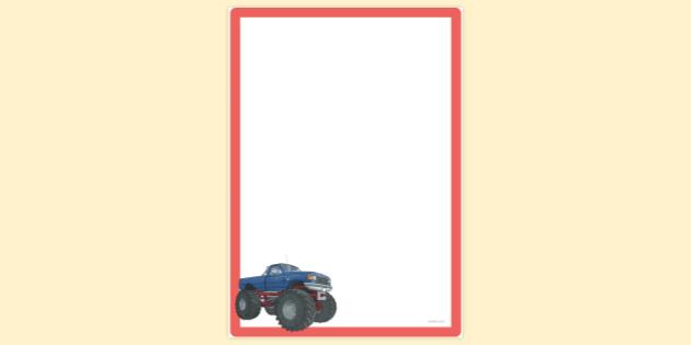 FREE! - Race Truck Page Border (Teacher-Made)