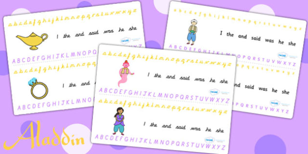 FREE! - Aladdin Alphabet Strips (teacher made)