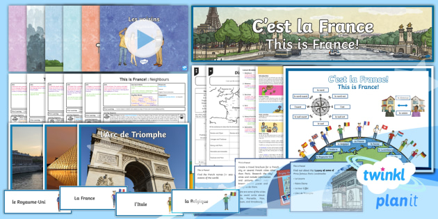 French worksheets - French: This is France Lesson Pack