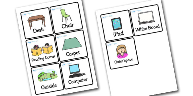 FREE! - Where in the Room Word Cards (teacher made)