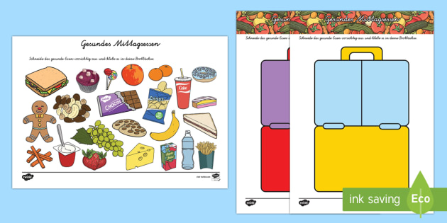 Healthy Eating Lunch Activity German (creat de profesori)