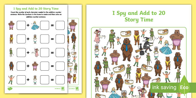 👉 I Spy and Add to 20 Story Time Activity (teacher made)