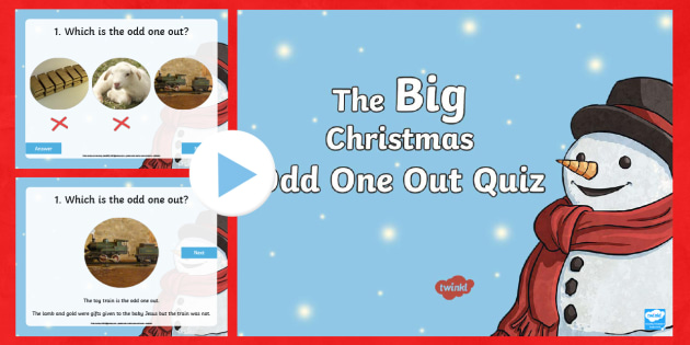 LKS2 The Big Christmas Odd One Out Quiz PowerPoint