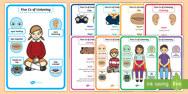 5 Ls of Listening for Everyone F-2 Display Posters