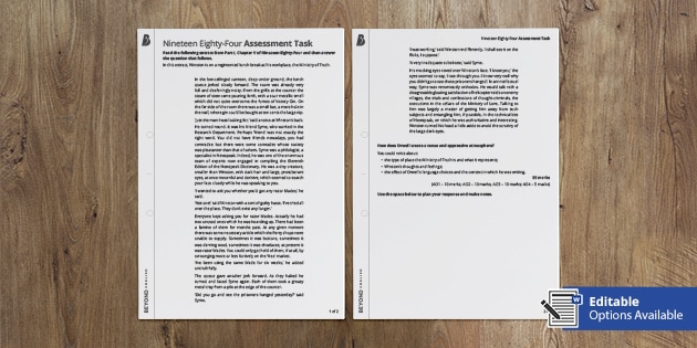 1984 Test Questions | KS3 English Literature | Beyond