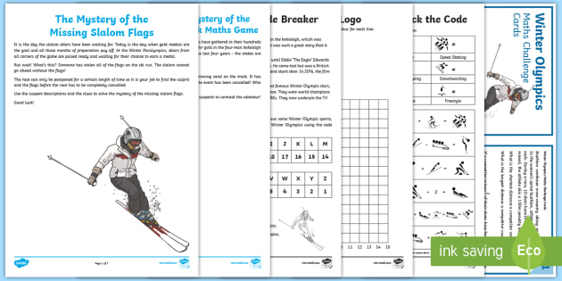 LKS2 Winter Olympics Maths Activity Pack