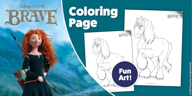 How To Draw Angus Angus The Horse Brave Step By Step Brave Learn To