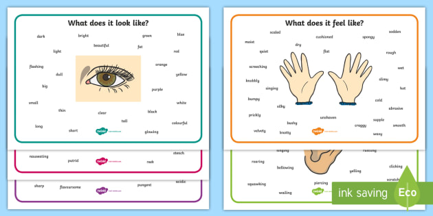 Senses Word Mat Senses Body Word Mat Key Words Words Mat