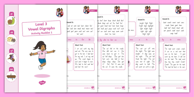 Level 3 Vowel Digraphs Activity Booklet 1 (teacher made)