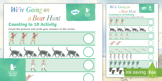 FREE! - 👉 We're Going on a Bear Hunt: Counting to 10 Activity