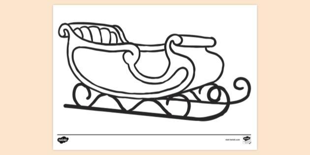 FREE! - Sleigh Colouring Sheet | Christmas Colouring Pages