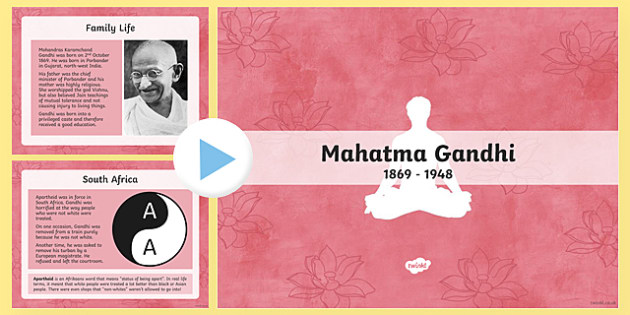 The Life of Gandhi PowerPoint - Teaching Resources.