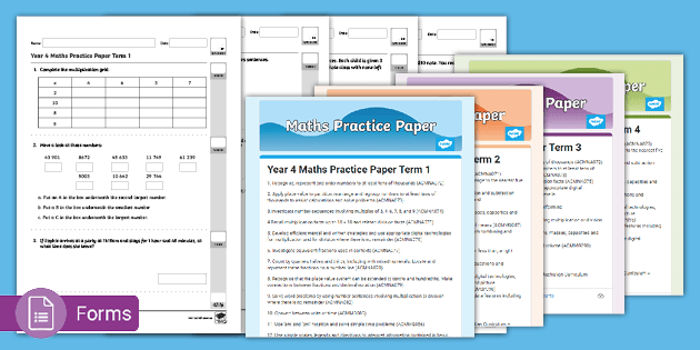 Year 4 Maths Practice Papers Pack | Twinkl (teacher made)