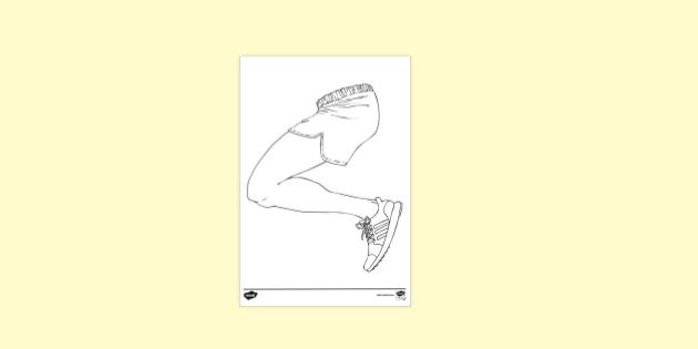 FREE! - Left Leg Colouring Sheet | Colouring Sheets | Twinkl