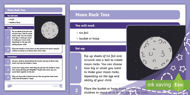 Moon Rock Toss Activity (teacher made)