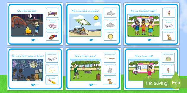 Summer Cause and Effect Scene and Question Cards