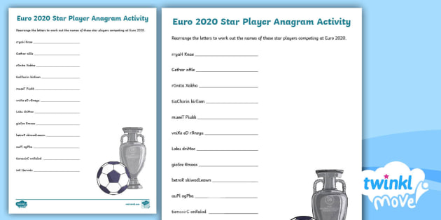 Football Player Anagrams - Euro 2020 (Summer 2021)