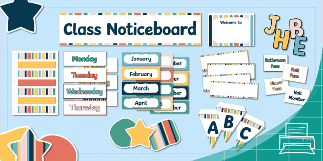 * NEW * Classroom Display Packs | Bright Stripes