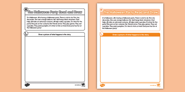 Kindergarten Read and Draw Halloween Party | Twinkl USA