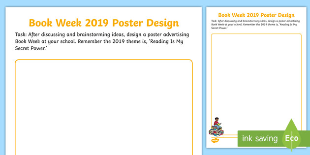 CBCA Book Week 2019 Poster Design Worksheet (teacher made)