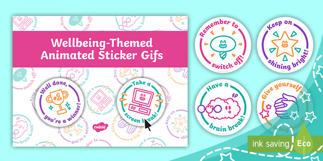 Wellbeing-Themed Animated Digital Badges (teacher made)