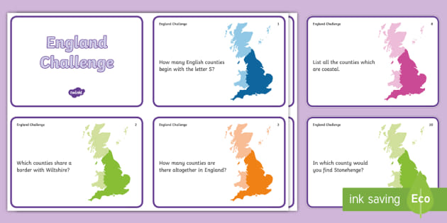 England Challenge Cards