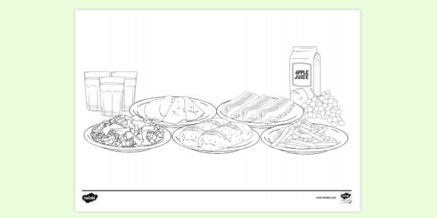 FREE! - Buffet Colouring Sheet | Colouring Sheet