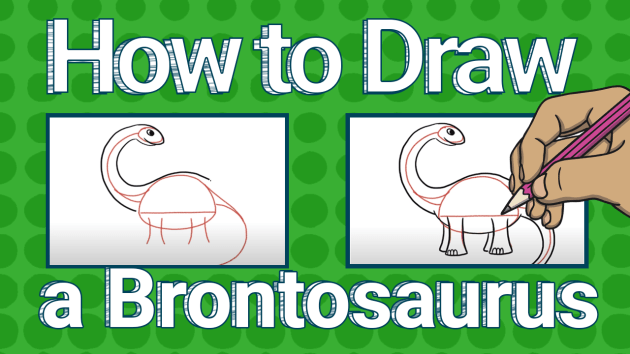 How to Draw a Brontosaurus | Twinkl Kid's TV (teacher made)