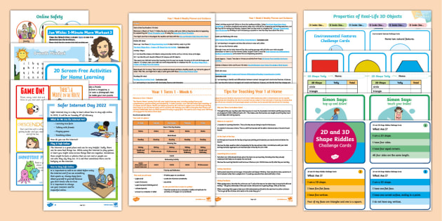 FREE! - Year 1 Term 1 Week 6 Remote Home Learning Pack