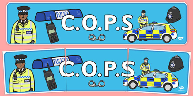 Cops Editing Strategy Police Display Banner (teacher made)