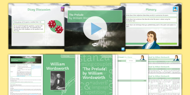 GCSE Poetry Lesson Pack - The Prelude by William Wordsworth