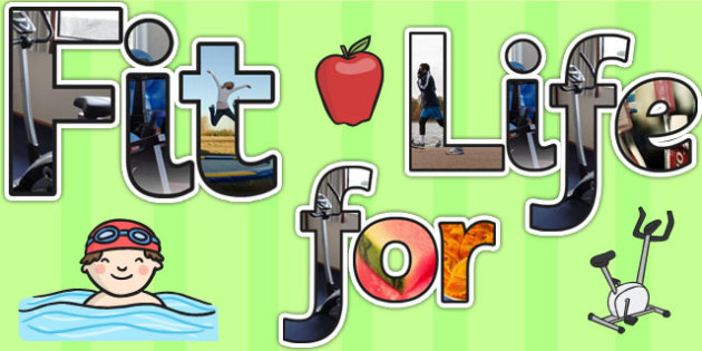 Fit for Life Photo Display Lettering