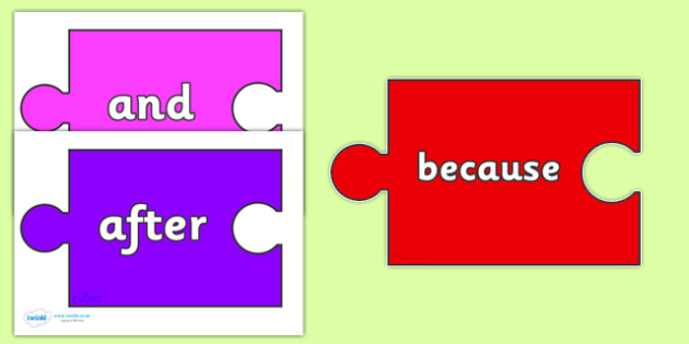 Conjunctions on Jigsaw Pieces - Connectives, VCOP, Conjunction